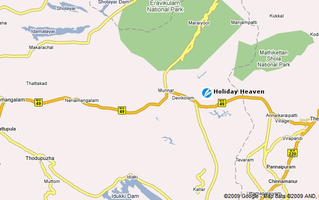 Holiday Heaven Munnar - Maps