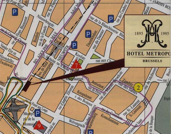 Métropole Hotel Brussels - Maps