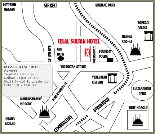 Celal Sultan Hotel - Haritalar