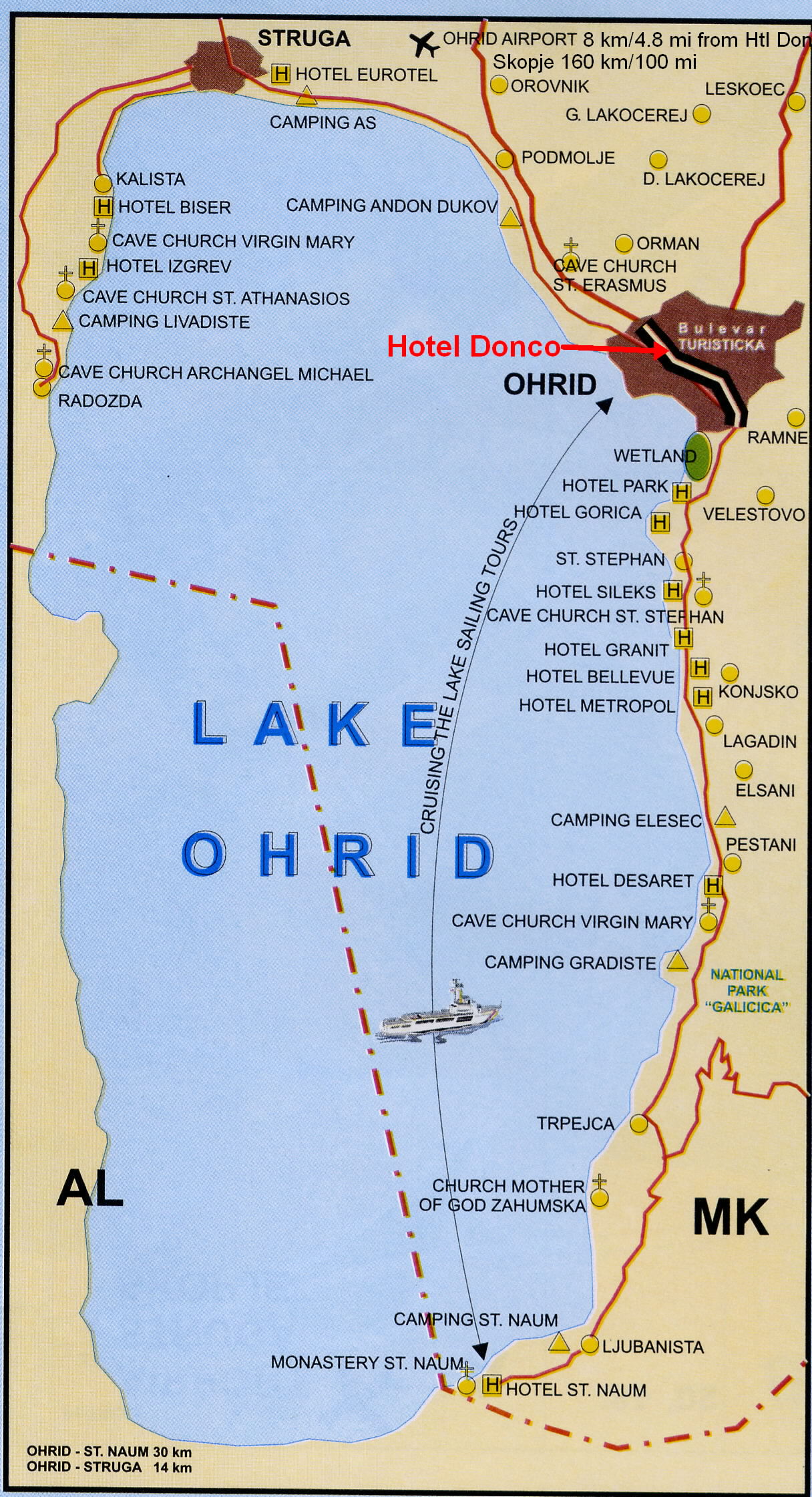 Hotel Donco Ohrid - Maps