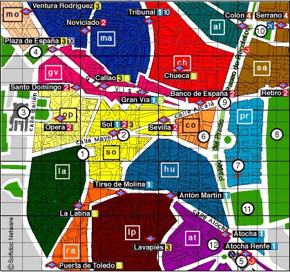 Madrid Map at tobook.com