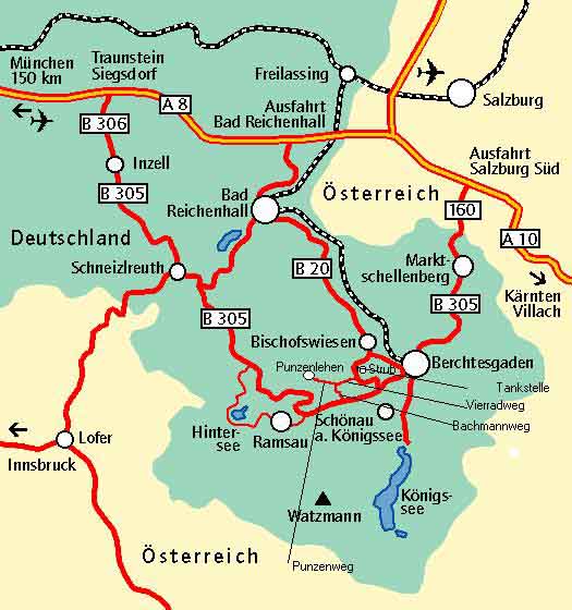 Map of Berghof Punzenlehen - tobook.com